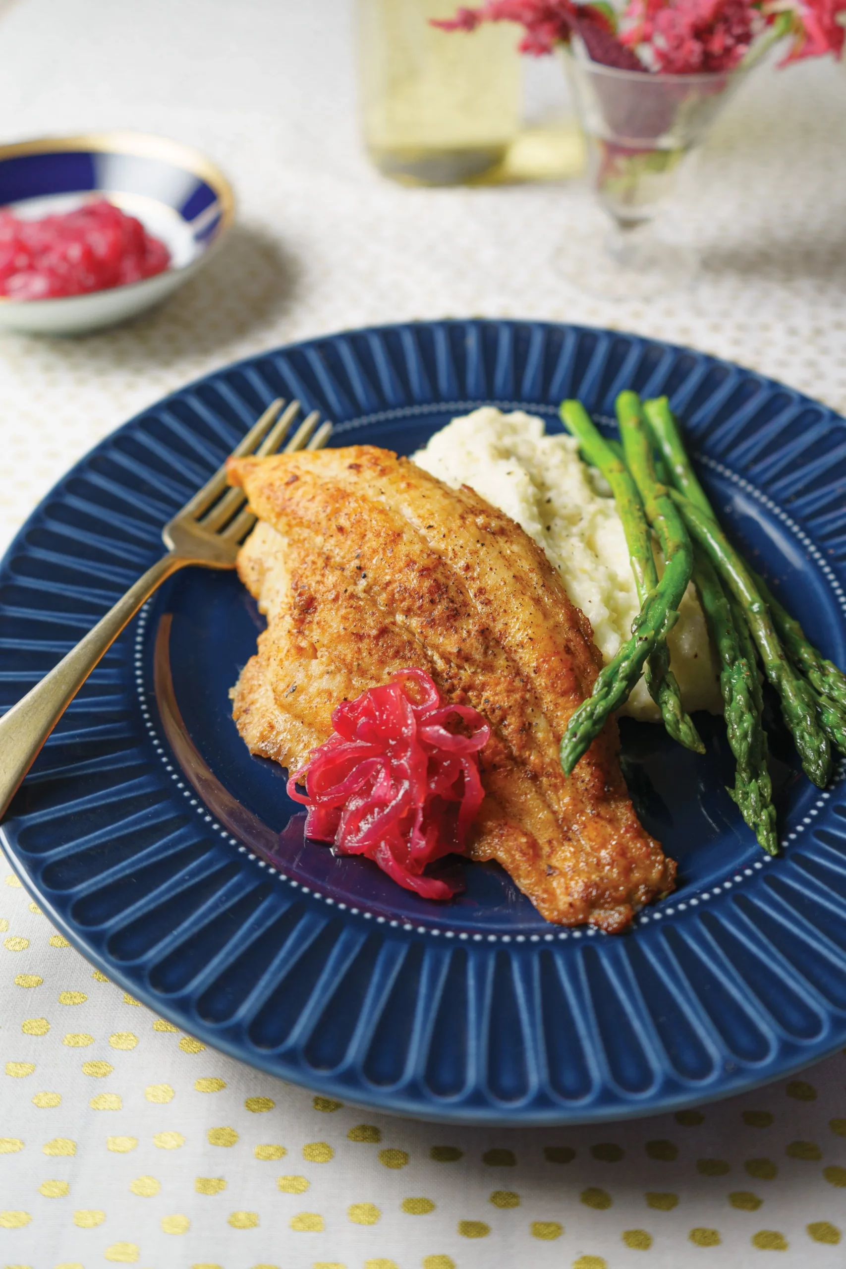 Seared Catfish with Red Onion Relish – TCI